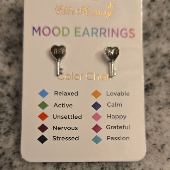 Accessories | Heart Key Shaped Color Changing Mood Earrings | Poshmark